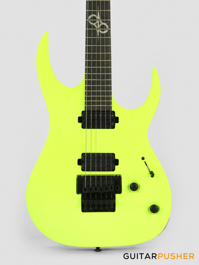 Solar Guitars A2.6FR LN Lemon Neon Matte Electric Guitar w/ Floyd Rose – GuitarPusher