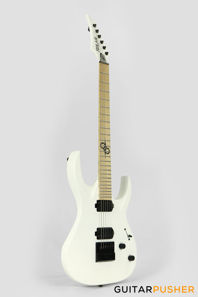 Solar Guitars A1.6W White Matte Electric Guitar w/ Evertune Bridge – GuitarPusher