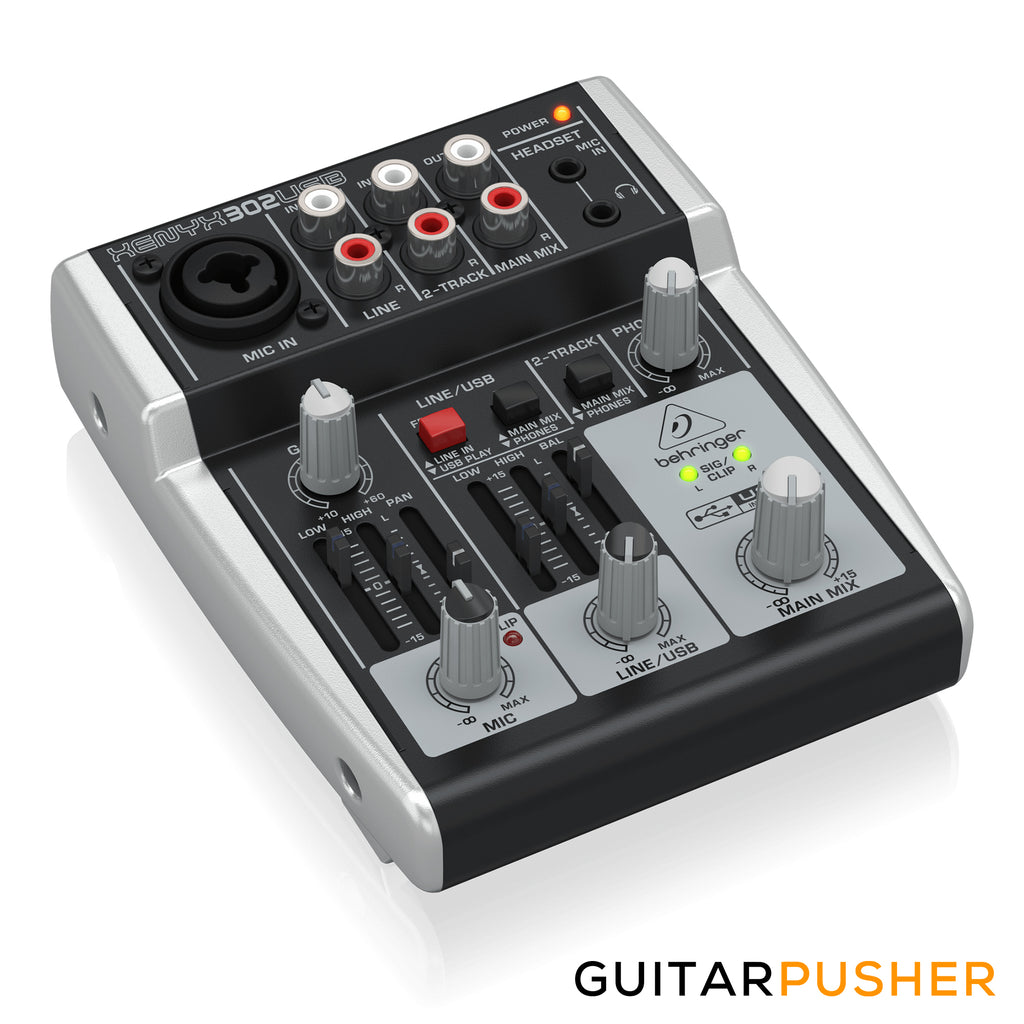 Behringer 302USB Premium 5-Input Mixer w/ XENYX Mic Preamp & USB/Audio ...