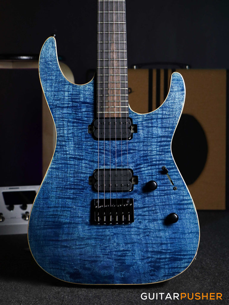 Edwards E-M-II CTM Modern Electric Guitar - Denim Blue – GuitarPusher