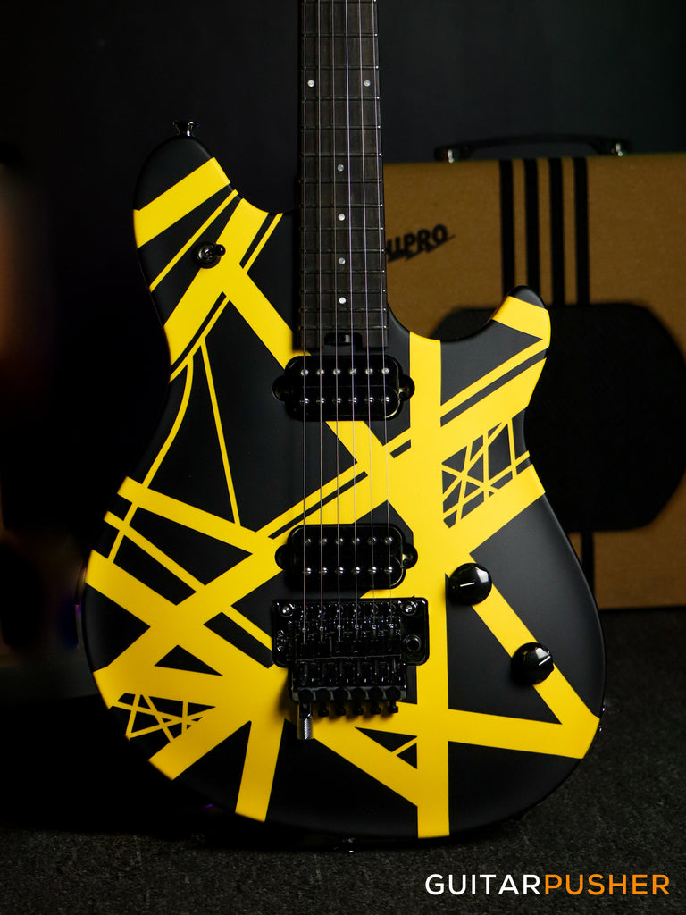 EVH Wolfgang Special Striped, Ebony Fretboard - Black w/ Yellow Stripe ...