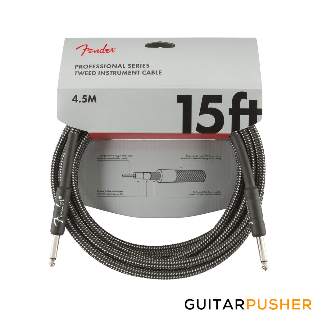 Fender Professional Tweed Guitar Cable Straight to Straight - Gray ...