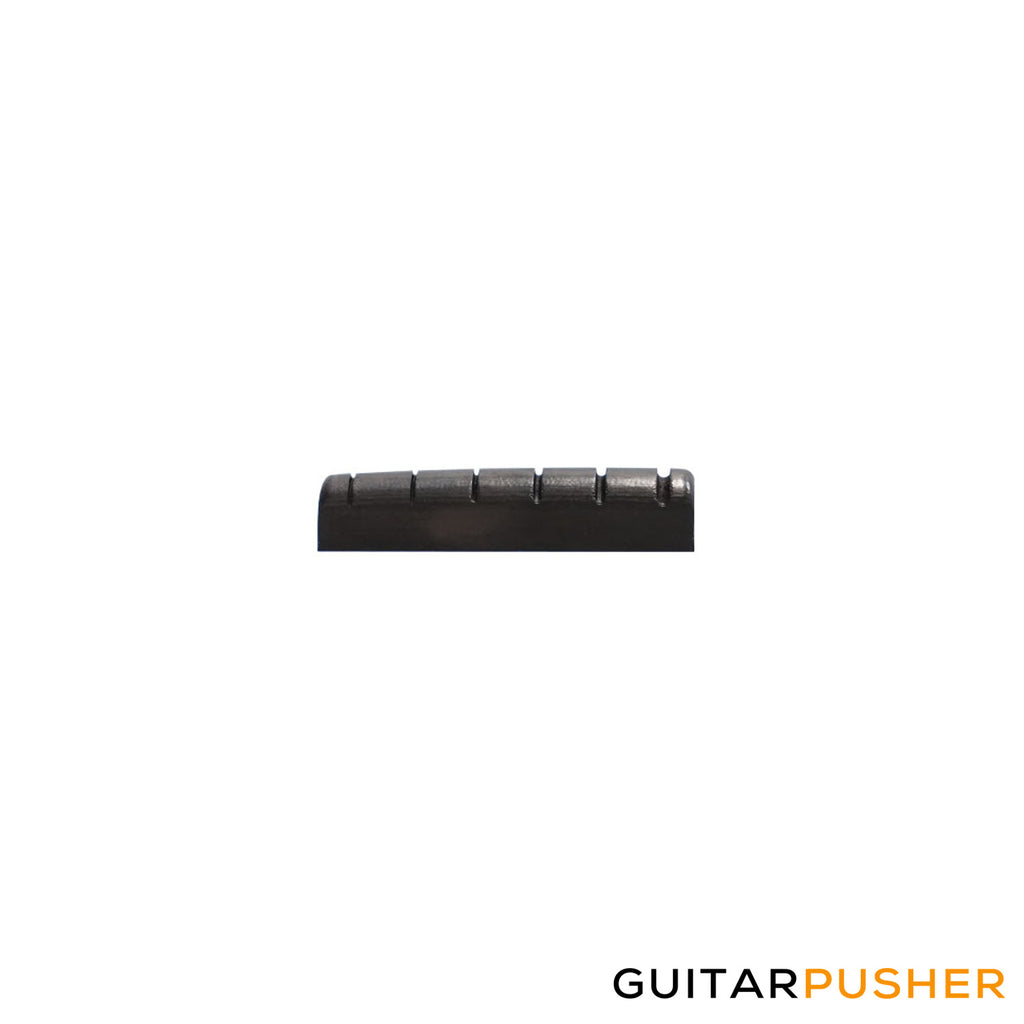 Hosco HSBK-NG1 Shaped / Slotted Black Bone Nut for Electric Guitars (G ...