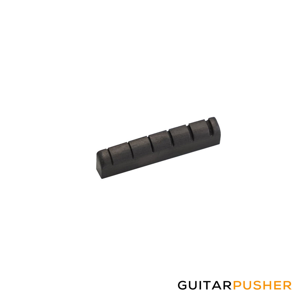 Hosco HSBK-NG1 Shaped / Slotted Black Bone Nut for Electric Guitars (G ...