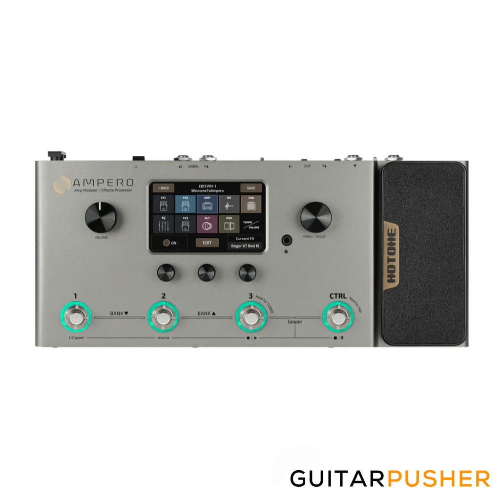 Hotone MP-100N Ampero Amp Modeler & Multi-Effects Processor (Silver ...