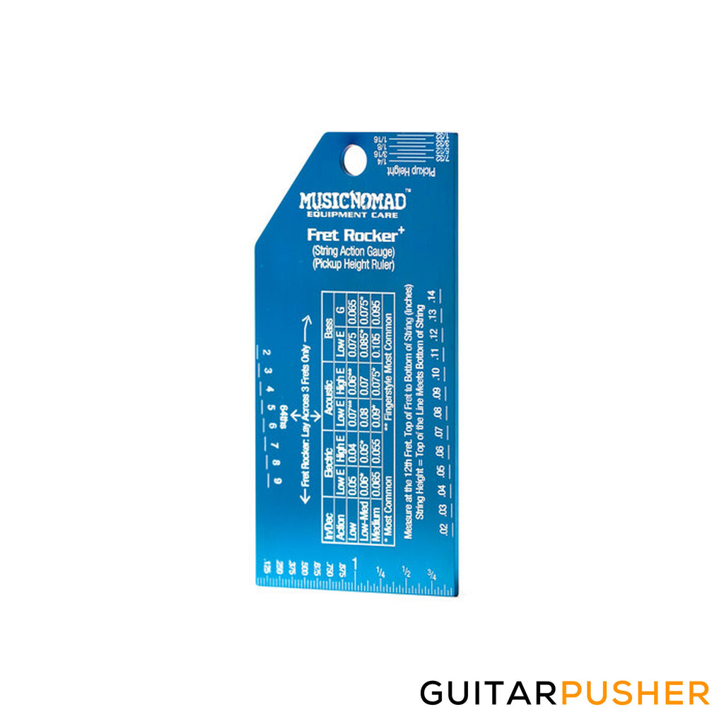 MusicNomad Fret Rocker+ w/ String Action Gauge/Pickup Ruler MN822 ...