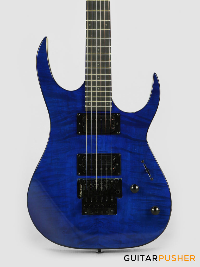 S by Solar SB4.6FRFBL-E Flame Blue Electric Guitar w/ Floyd Rose ...