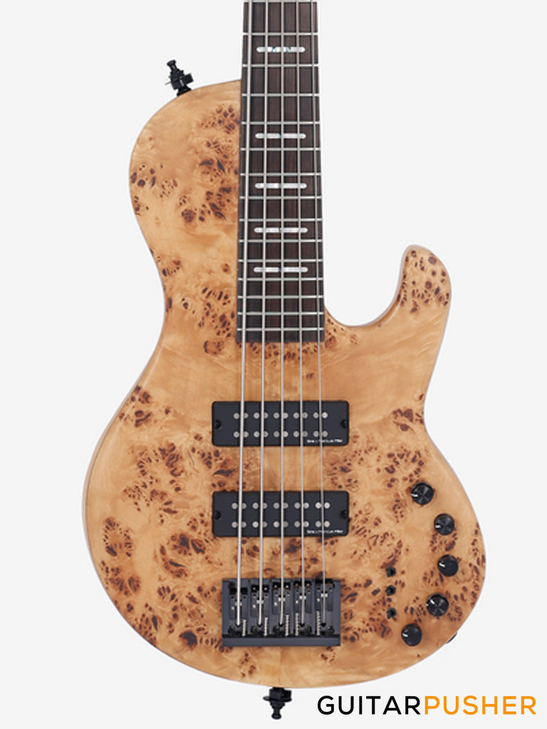 Sire F10 Swamp Ash 5-String Singlecut Bass with Hard Case - Natural Sa ...