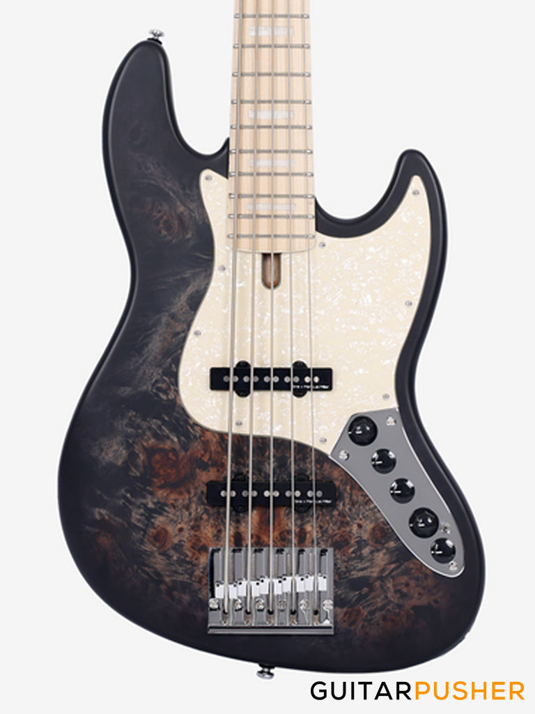 Sire V7 Swamp Ash Reissue 5-String Bass - Transparent Black Satin (202 ...