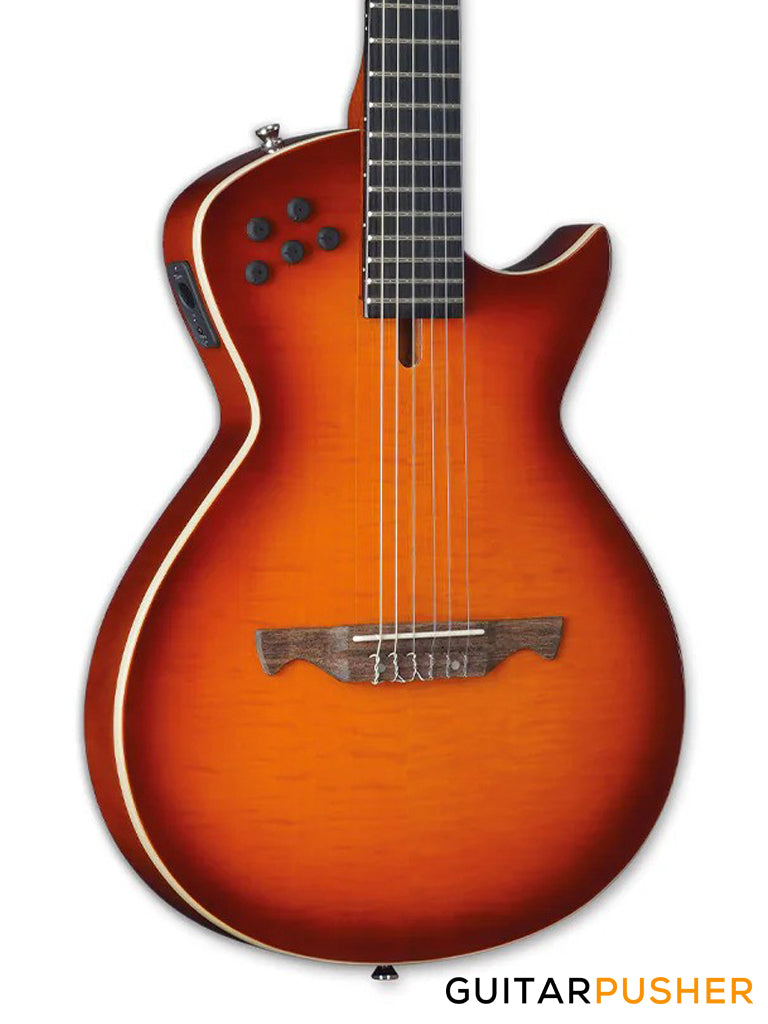 Tagima Modena Nylon String Thinline Acoustic-Electric Guitar - Cherry ...