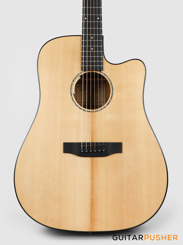 Tyma D-3C NSE Solid Sitka Spruce Top Mahogany Dreadnought Acoustic-Ele ...