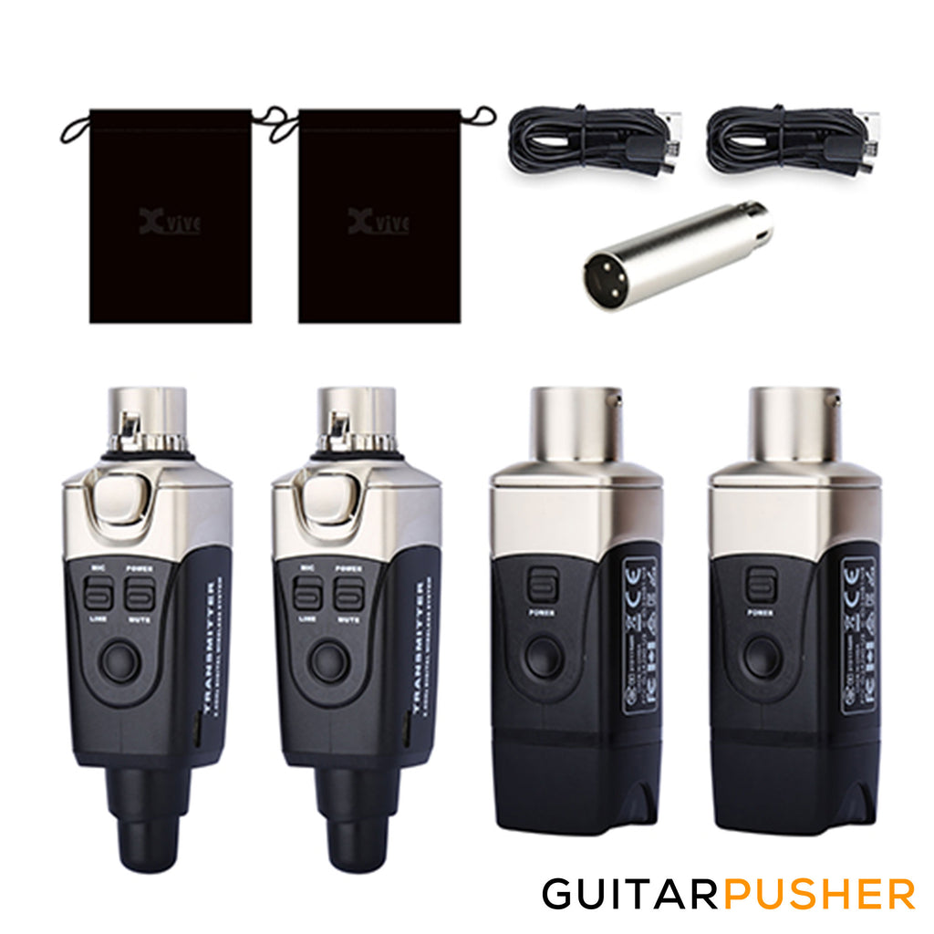 Xvive Audio U3 Dynamic Microphone Wireless System (2 Sets for PA Syste ...