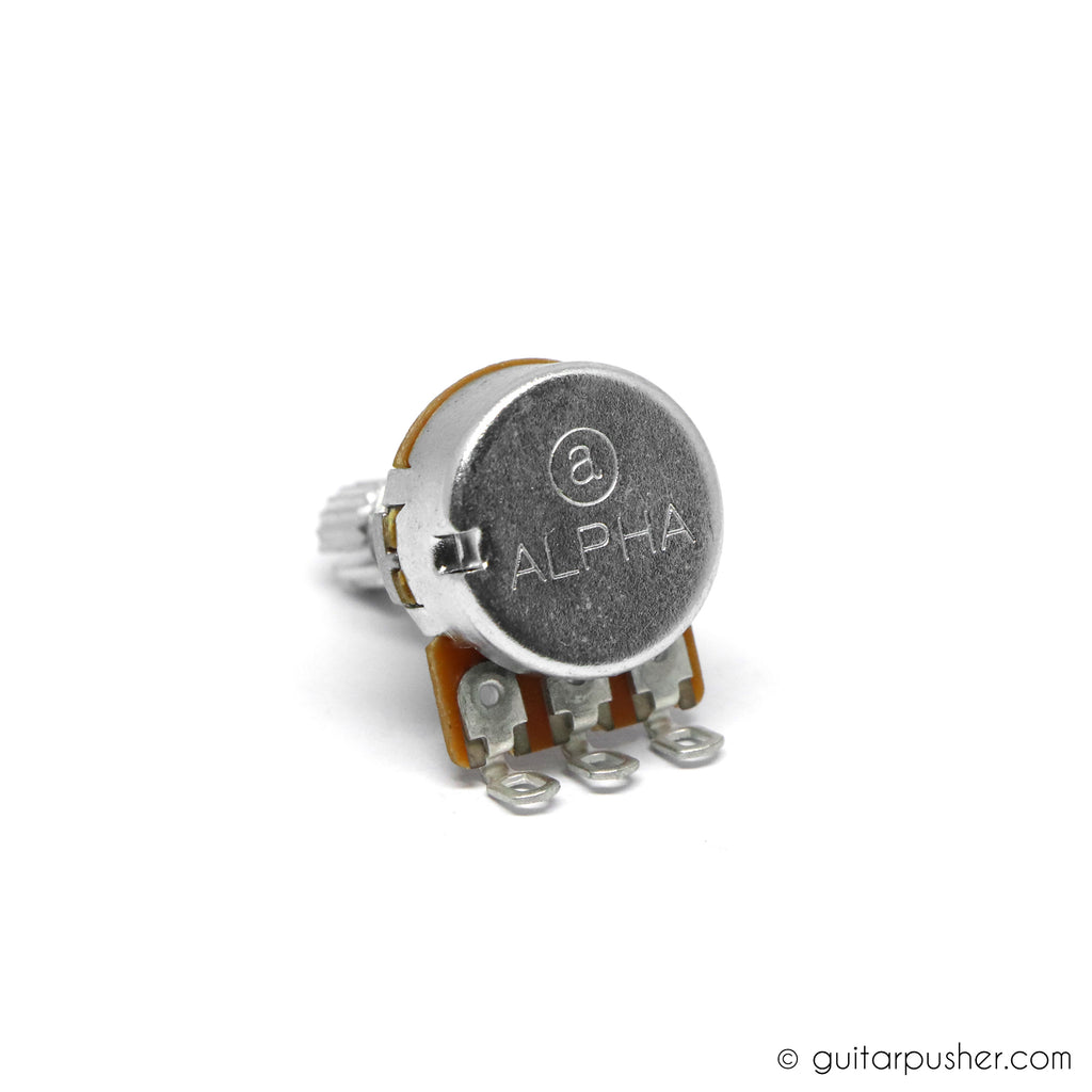 Alpha 50k MINI Potentiometer 8mm Hole, Metric, 18 Spline Coarse Solid ...