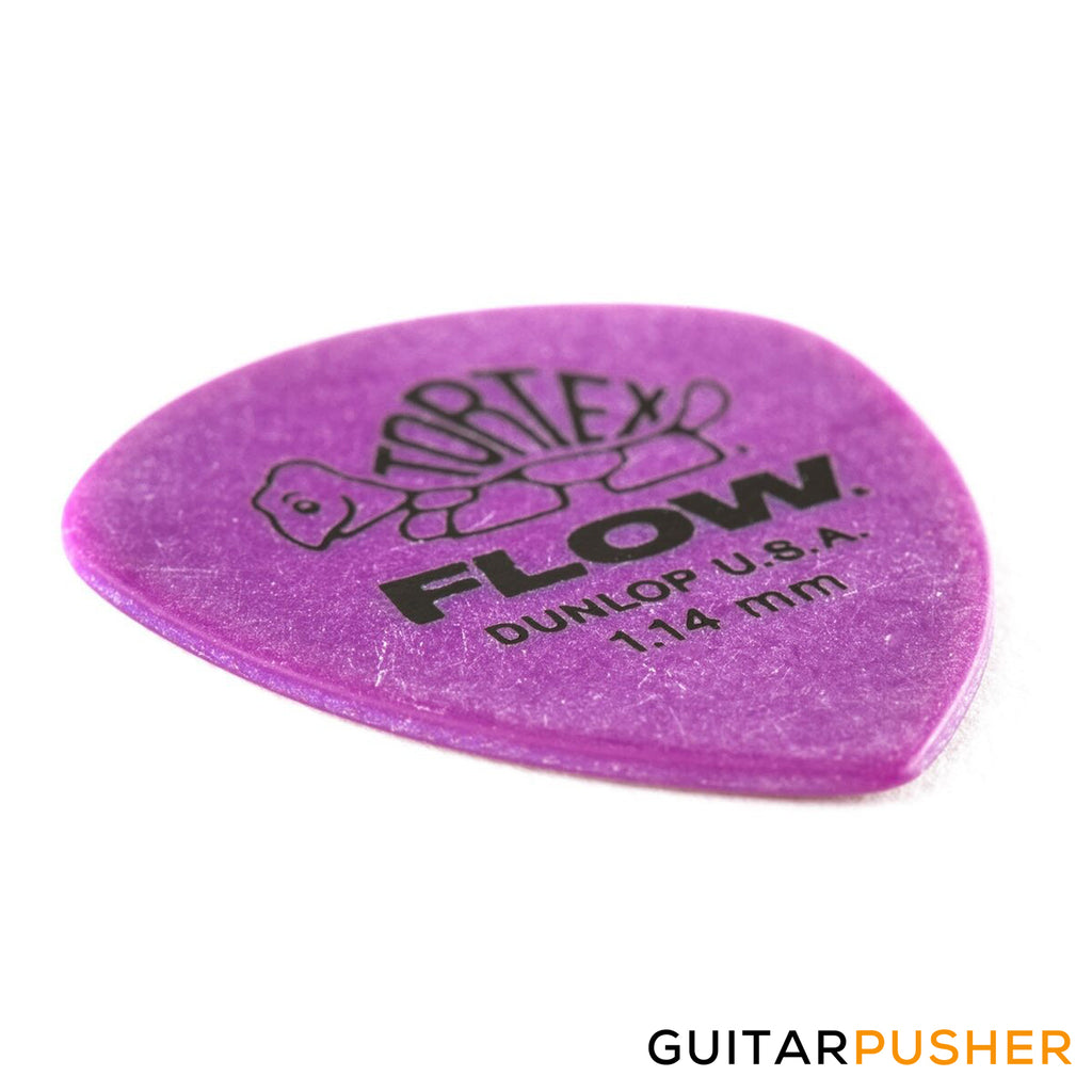 Dunlop Tortex Flow Guitar Pick 558R - 1.14mm Purple – GuitarPusher