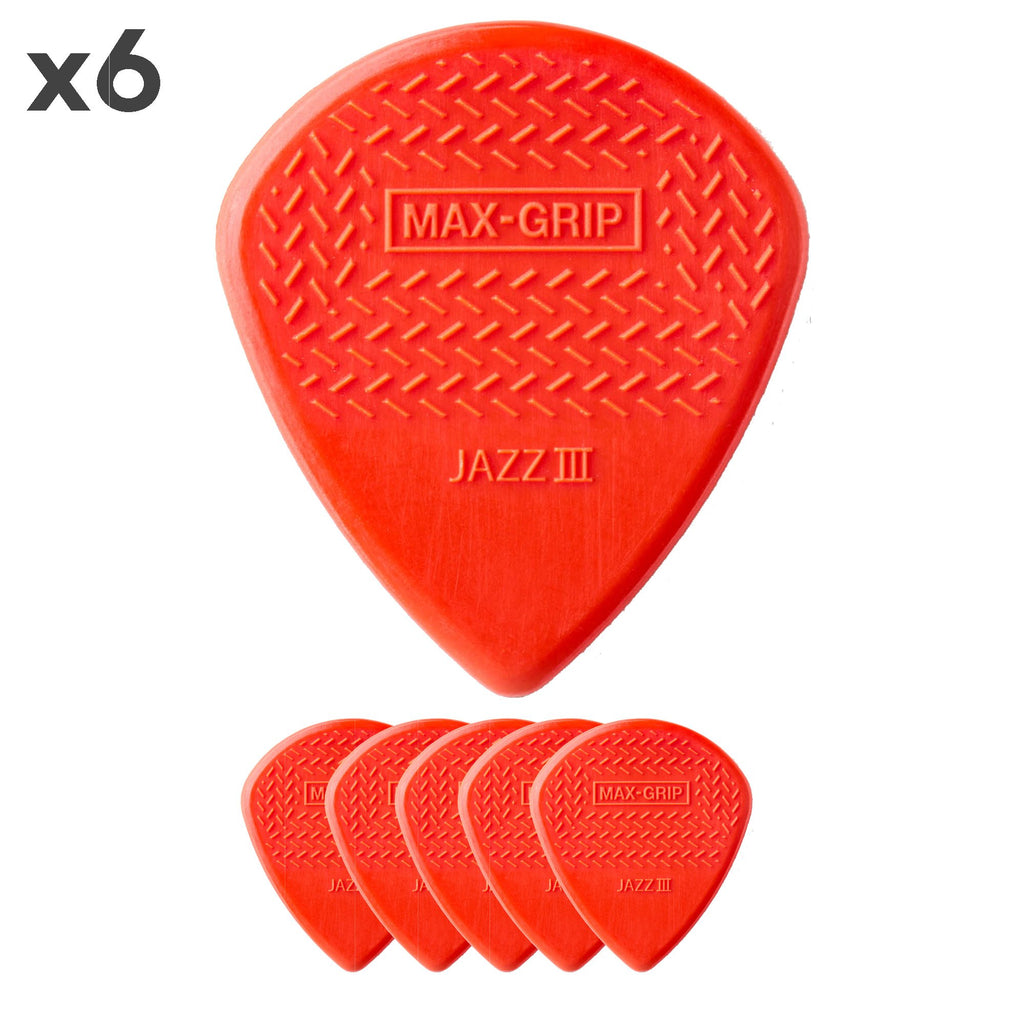 Dunlop Max Grip Jazz III Guitar Pick 1.38mm Red – GuitarPusher