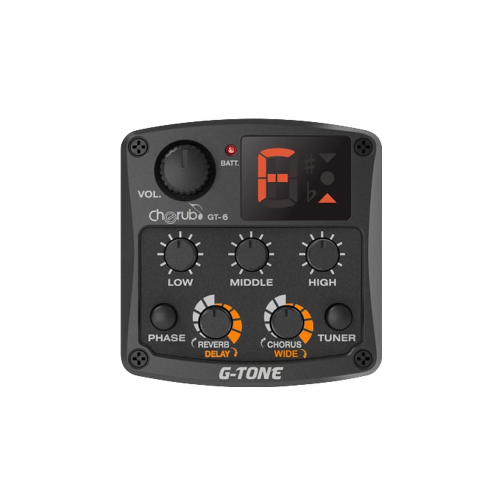 Cherub G-Tone GT-6 Acoustic Guitar Pickup with EQ and Onboard Tuner ...