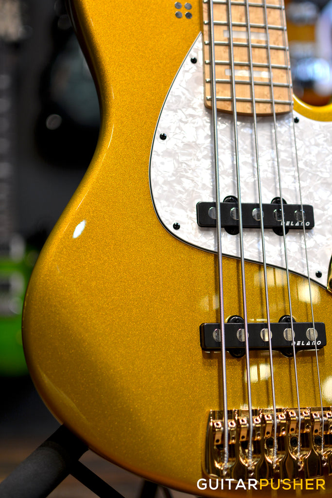 Sandberg California TT5 5-String J Bass - Gold – GuitarPusher