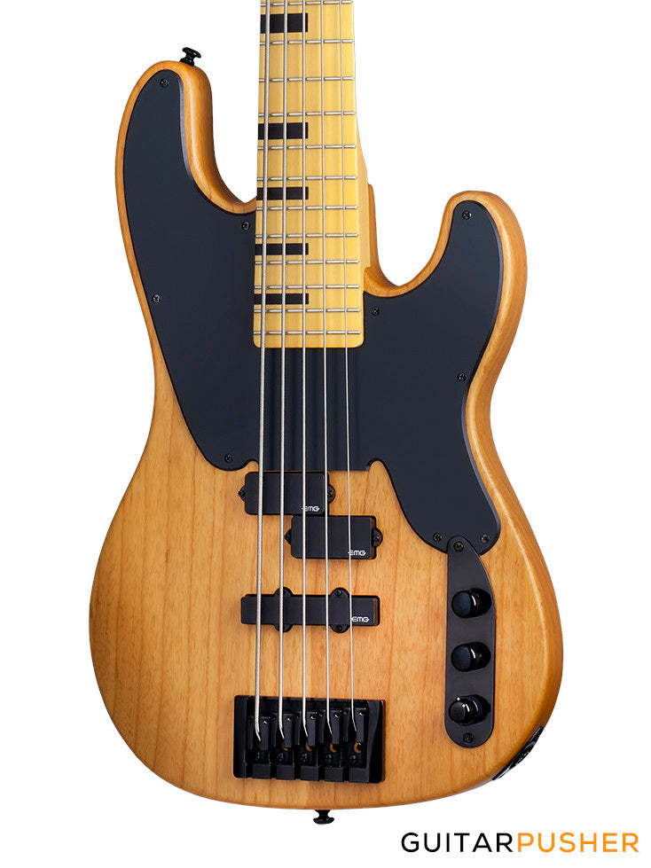 Schecter Session Series Model-T Session-5 5-String PB Bass (Aged Natur ...