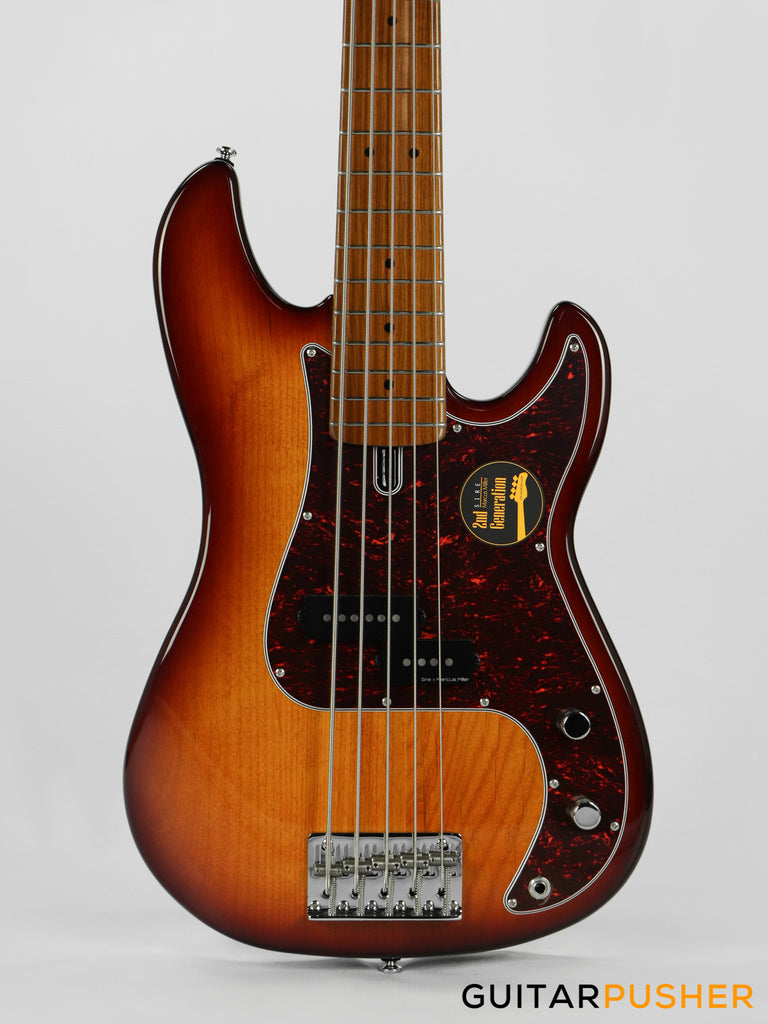 Sire P5 Alder 5-String Bass Guitar with Premium Gig Bag - Tobacco Sunb ...