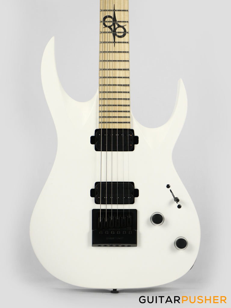 Solar Guitars A1.6W White Matte Electric Guitar w/ Evertune Bridge ...