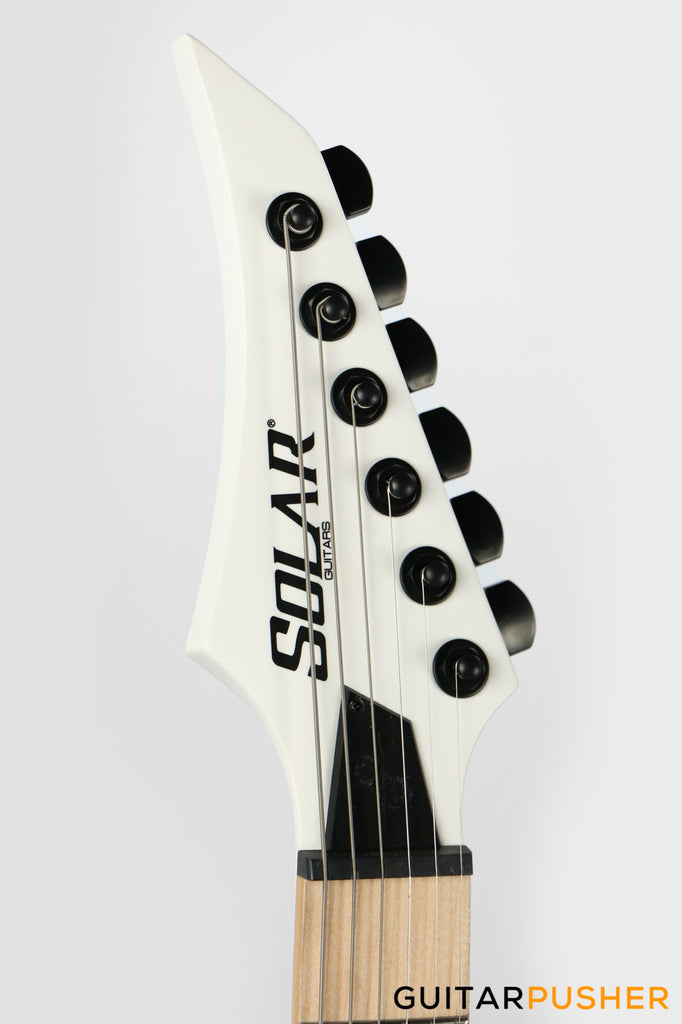 Solar Guitars A1.6W White Matte Electric Guitar w/ Evertune Bridge ...