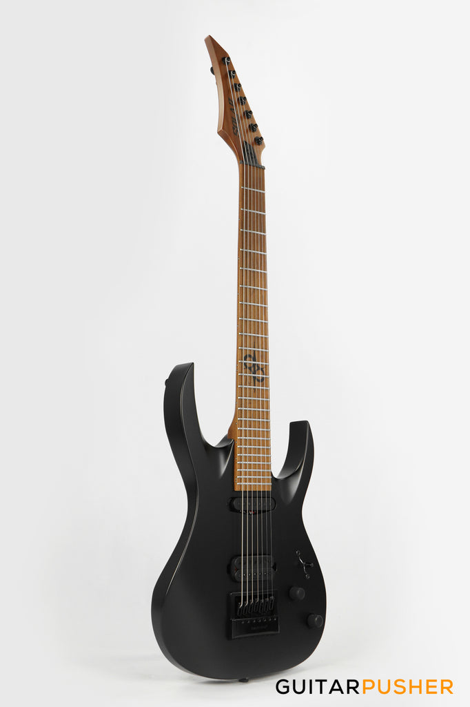 Solar Guitars AB1.7C Carbon Black Matte 7-String Electric Guitar with ...