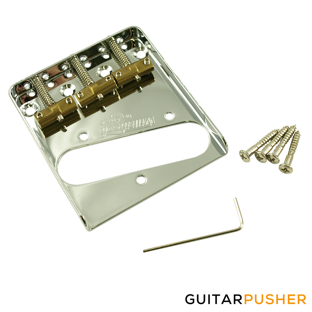 Wilkinson Compensated 3-Saddle Guitar Bridge Telecaster – GuitarPusher
