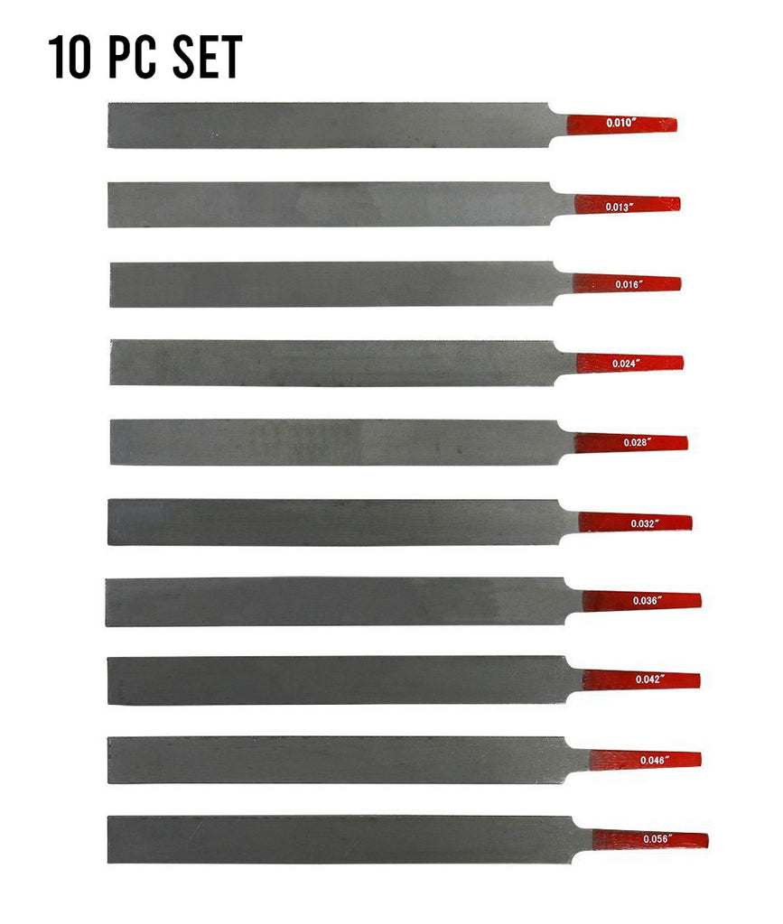 Hosco TL-NF Edge-Cut 10 pc Nut File Set for Guitar (10 13 16 24 28 32 ...